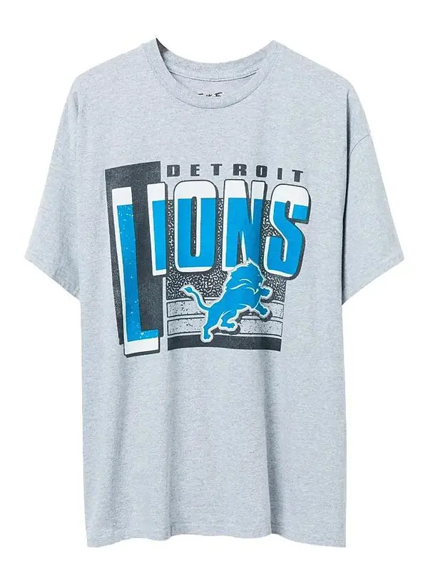 Junk Food Clothing Nfl Detroit Lions Complete Tee - Heather Gray