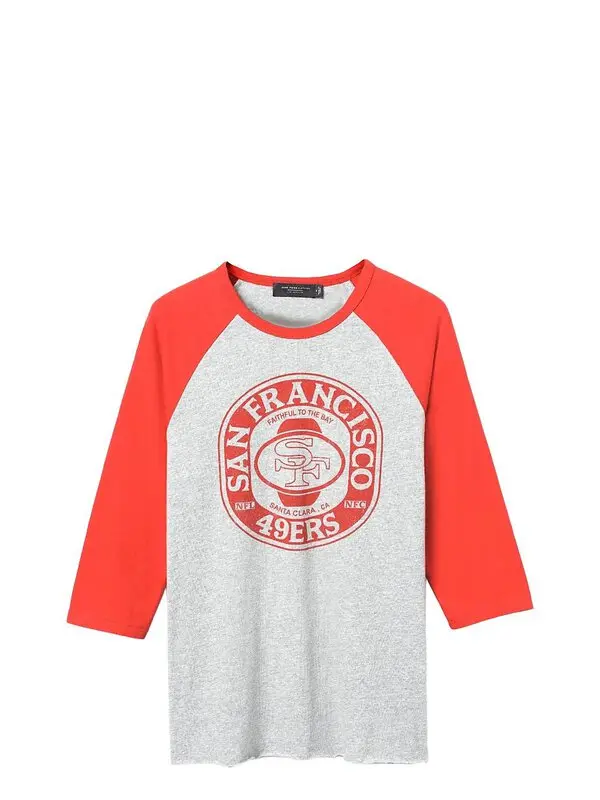 Junk Food Clothing Nfl San Francisco 49ers Elite Raglan - Heather Grey/licorice