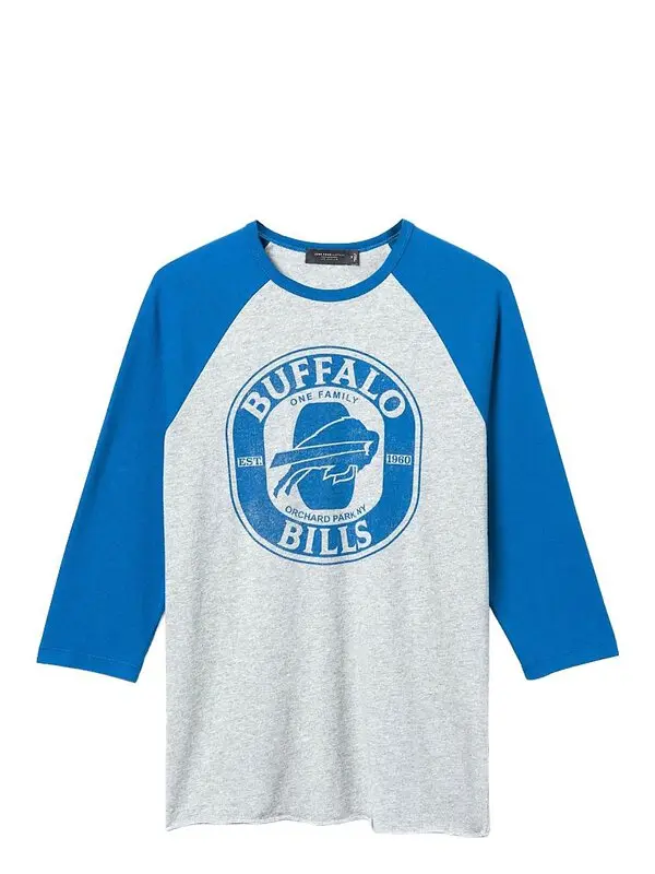 Junk Food Clothing Nfl Buffalo Bills Elite Raglan - Heather Grey/liberty