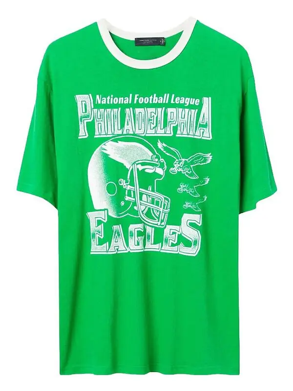 Junk Food Clothing Nfl Philadelphia Eagles Oversized Ringer Tee - Kelly