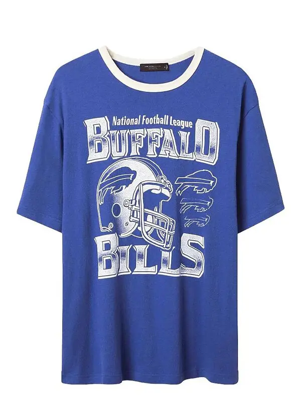 Junk Food Clothing Nfl Buffalo Bills Oversized Ringer Tee - Liberty