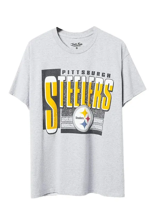Junk Food Clothing Nfl Pittsburgh Steelers Complete Tee - Heather Gray