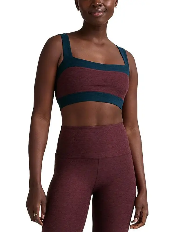 Beyond Yoga Spacedye Horizon Colorblocked Sports Bra - Midnight