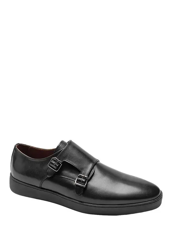 Bruno Magli Palestro Hybrid Double Buckle Monk Strap Shoes - Black