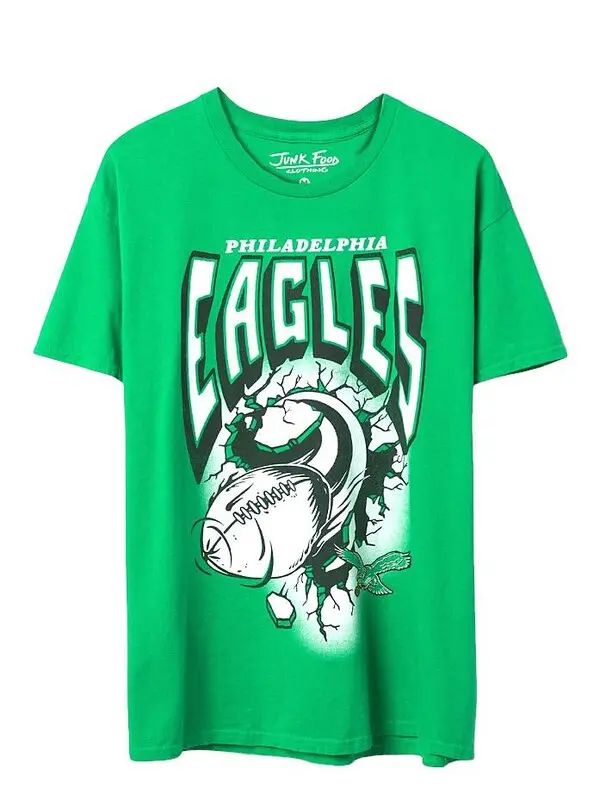 Junk Food Clothing Nfl Philadelphia Eagles Breakthrough Flea Market Tee - Kelly