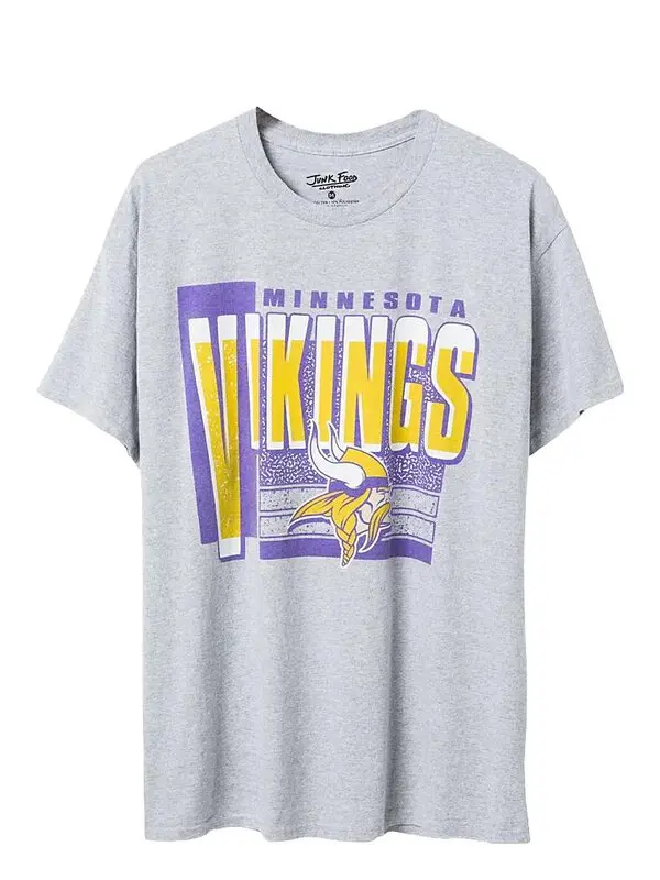 Junk Food Clothing Nfl Minnesota Vikings Complete Tee - Heather Gray