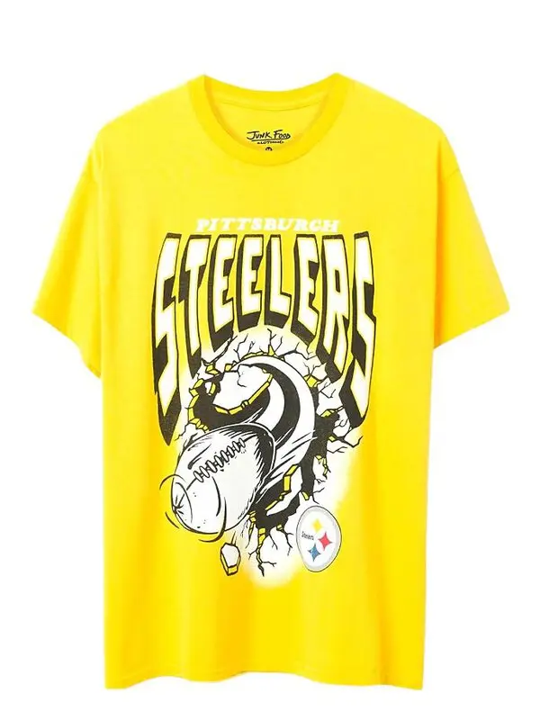 Junk Food Clothing Nfl Pittsburgh Steelers Breakthrough Flea Market Tee - Yellow