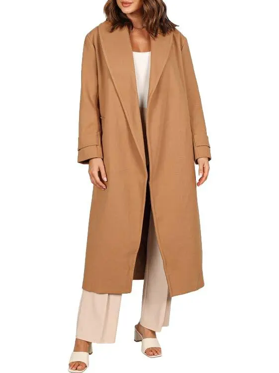PETAL & PUP Emersyn Belted Coat - Camel
