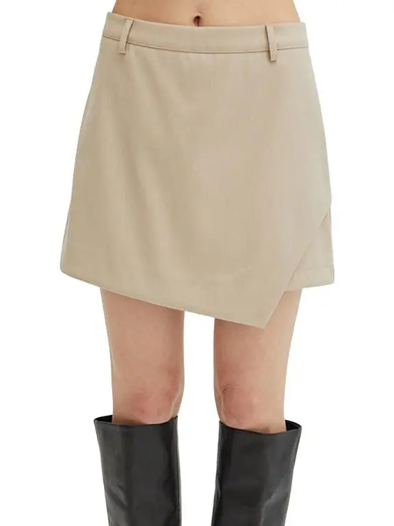 CRESCENT Wrap Mini Skort - Bone