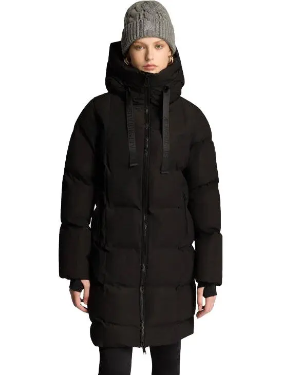 ALPENHAUS Cluze Mid-length Puffer With Square Quilting - Black