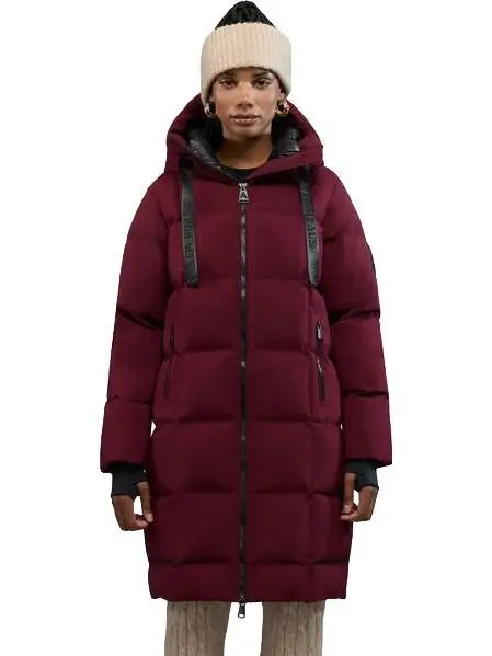 ALPENHAUS Cluze Mid-length Quilted Puffer - Cabernet