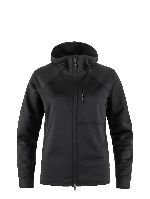 Fjallraven Abisko Grid Fleece Hooded Jacket - Black