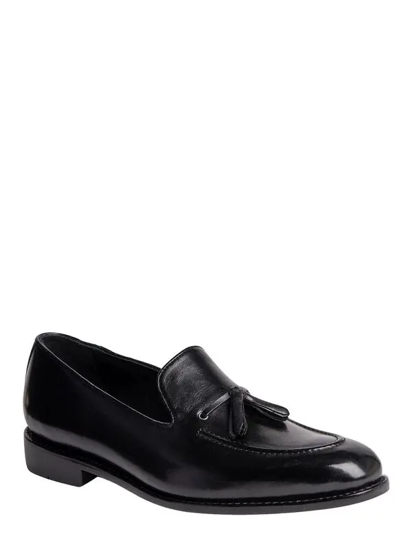 ANTHONY VEER Kennedy Tassel Loafer - Black