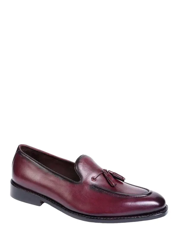 ANTHONY VEER Kennedy Tassel Loafer - Burnished Oxblood