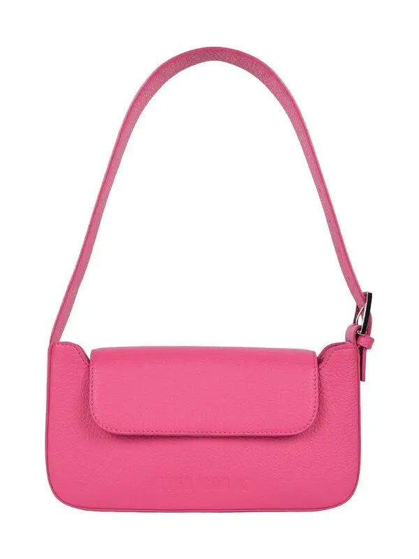 HYER GOODS Upcycled Leather Shoulder Bag - Fuschia