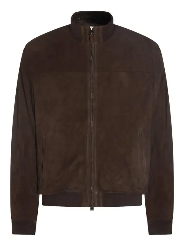 Canali Leather Jacket - Multicolor