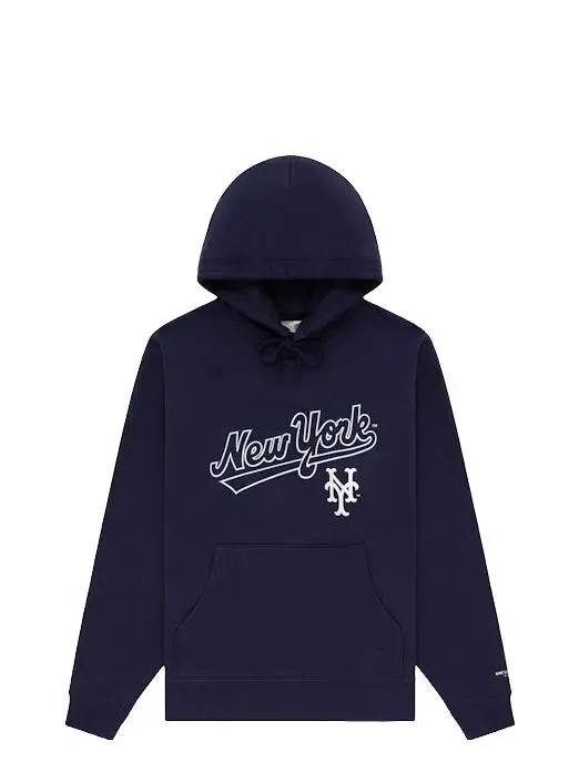 Aimé Leon Dore X New York Mets Logo Hoodie - Navy Blue
