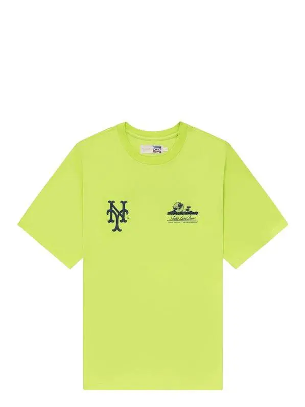 Aimé Leon Dore X New York Mets Unisphere Tee Shirt - Lime Green