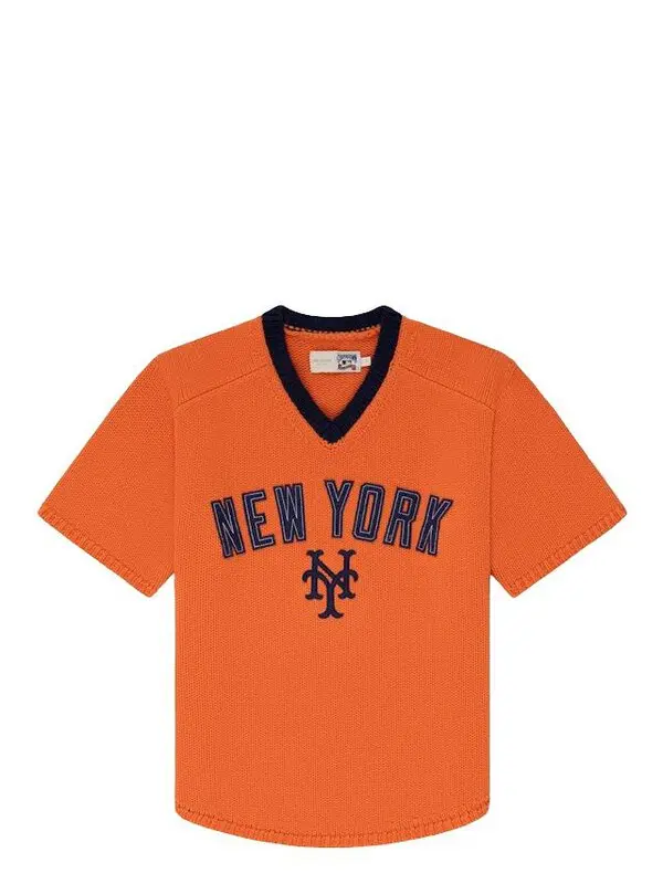 Aimé Leon Dore X New York Mets Shortsleeve Knit Sweater - Orange
