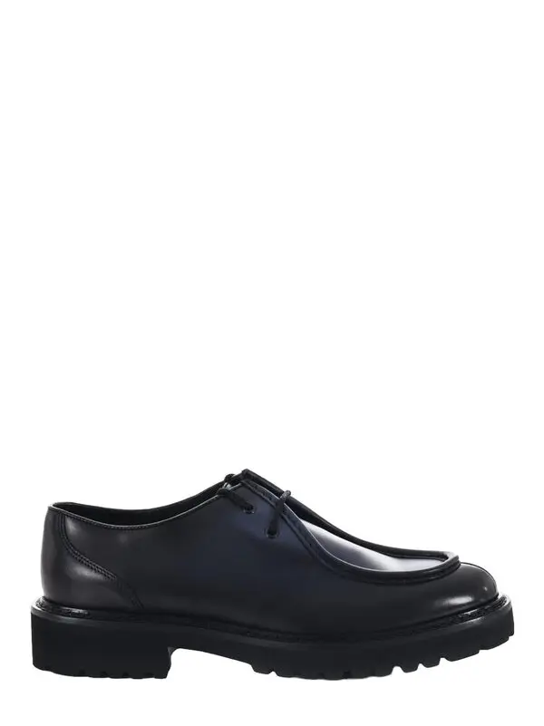 DOUCAL'S Leather Derby Shoes - Blue