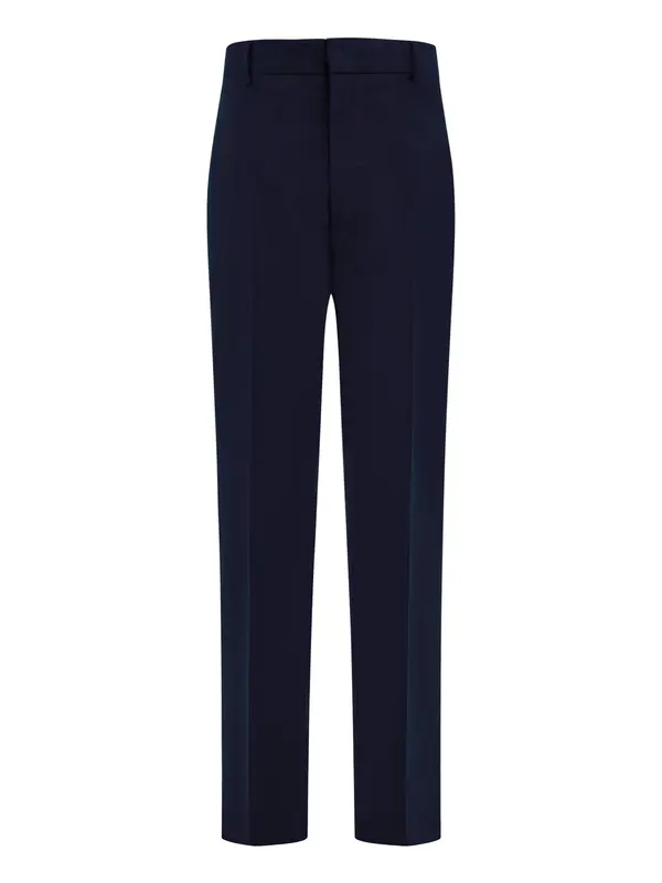 FERRAGAMO Cotton Canvas Trousers - Blue