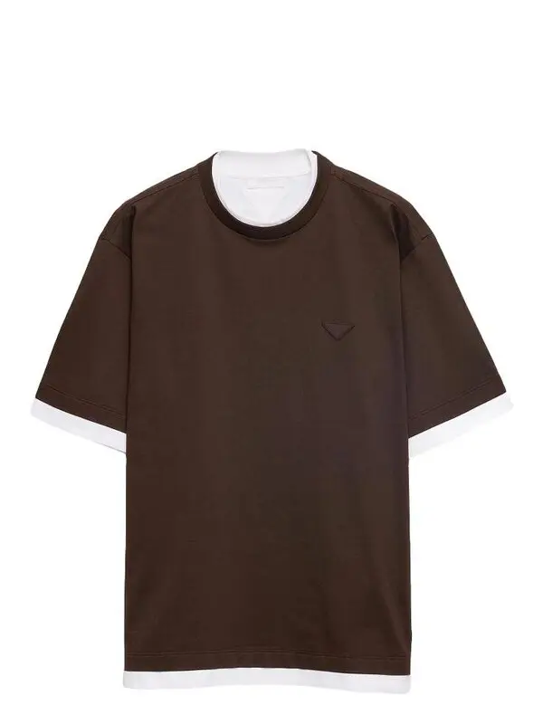 Prada Cotton T-shirt - Brown