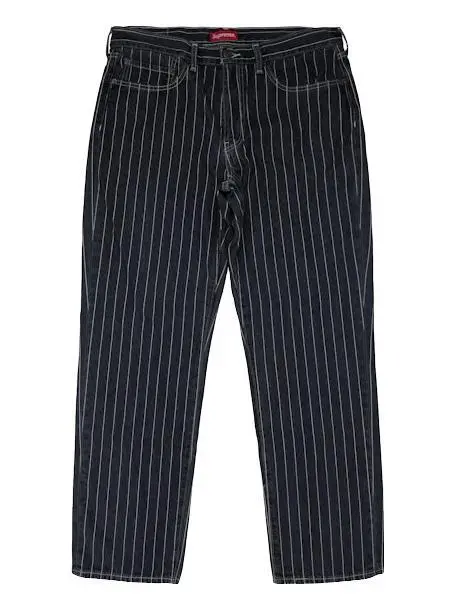 Supreme Levi's Pinstripe 550 Jeans - Black
