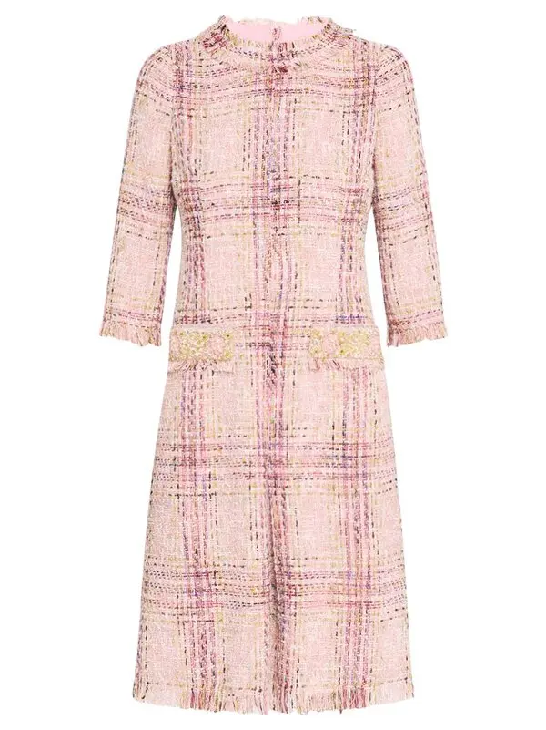 Rickie Freeman For Teri Jon Plaid Tweed Midi Dress - Bls Multi