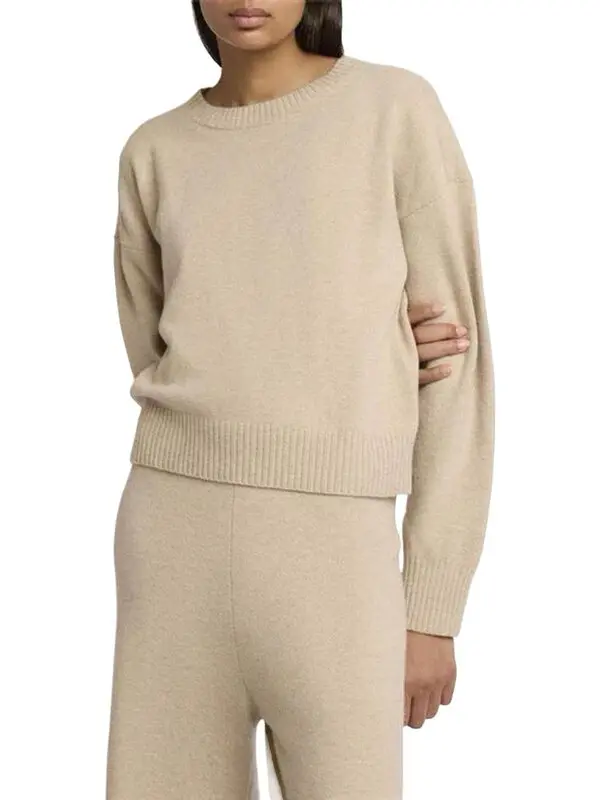 YVES SALOMON Wool Crewneck Sweater - Ficelle