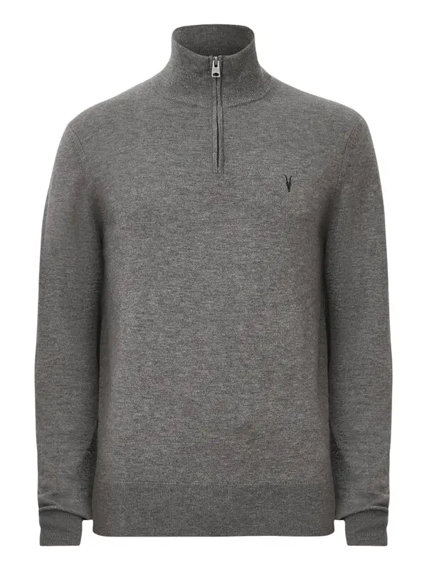 All Saints Kilburn Quarter-zip Sweater - Grey