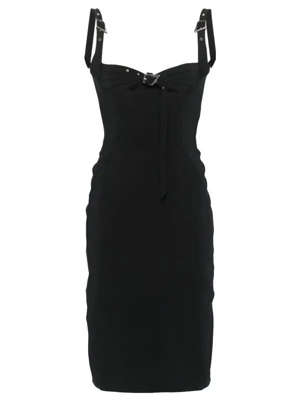 MUGLER Bustier Mid-length Dress - Black
