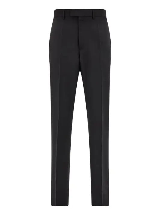 FERRAGAMO Cotton Canvas Trousers - Black
