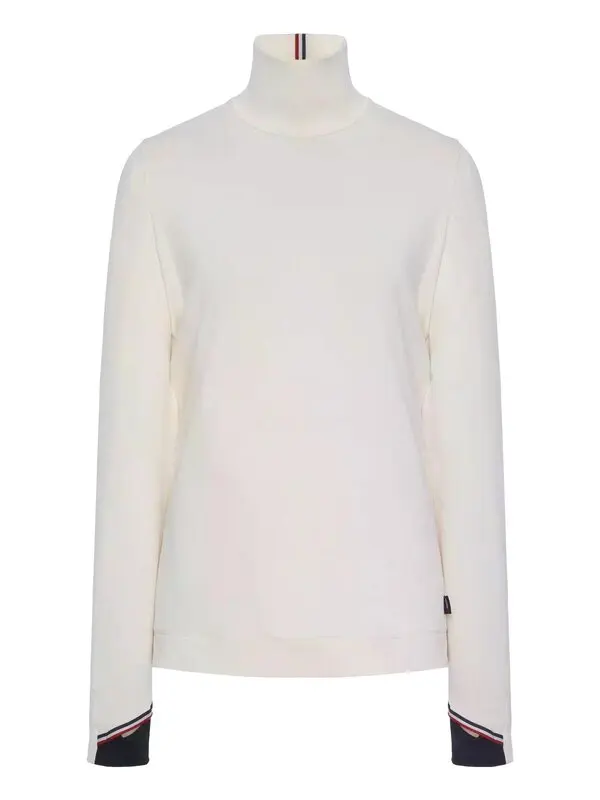 Moncler Base Layer Polartec Knit Turtleneck Top - White