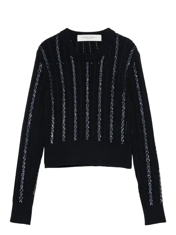 GOLDEN GOOSE Sequin-detailed Sweater - Blue
