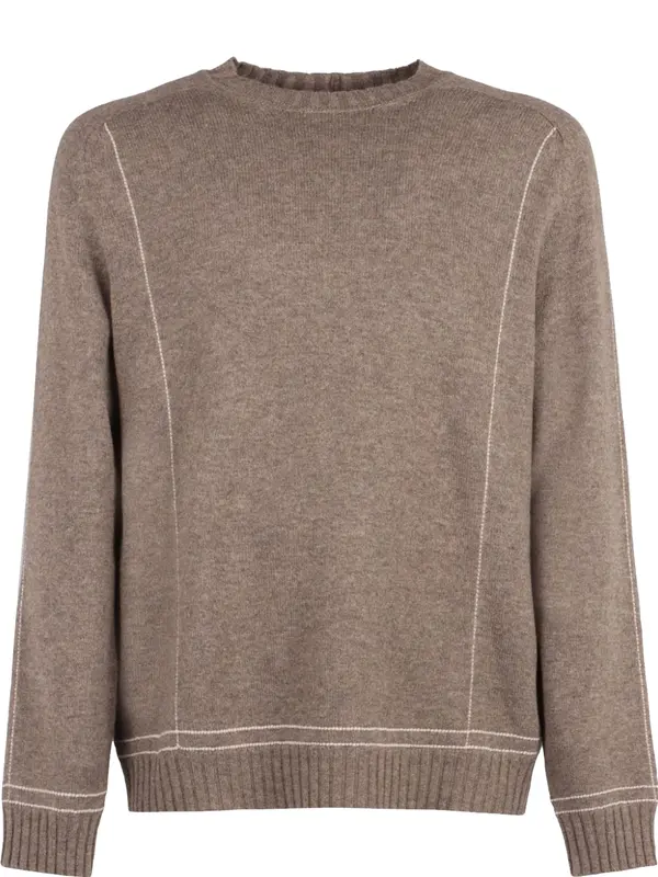 Giorgio Armani Ribbed Knit Sweater - Neutrals