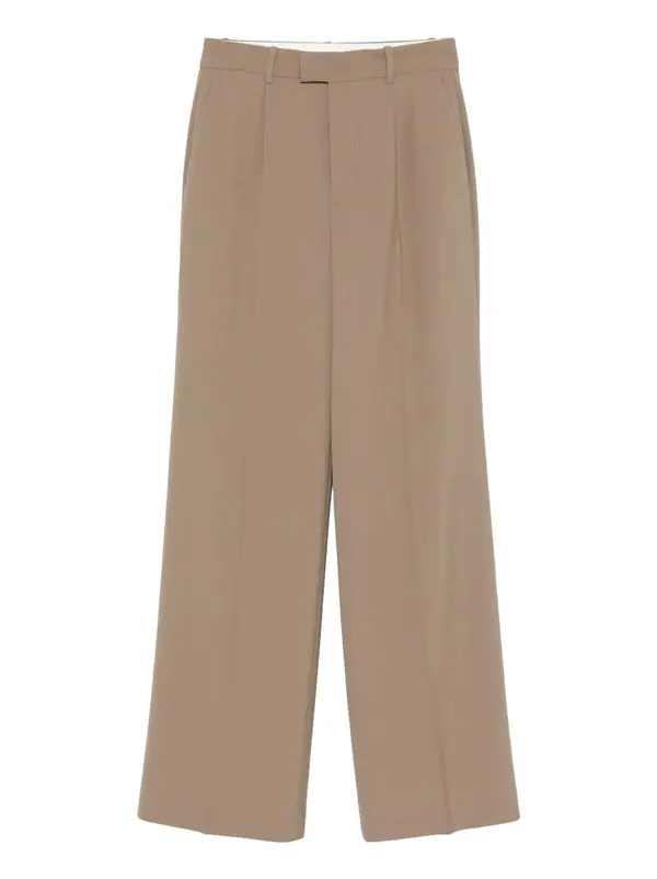 RÓHE Single-pleat Trousers - Brown