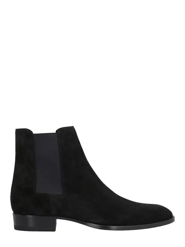 Saint Laurent Wyatt 30 Suede Chelsea Boots - Black
