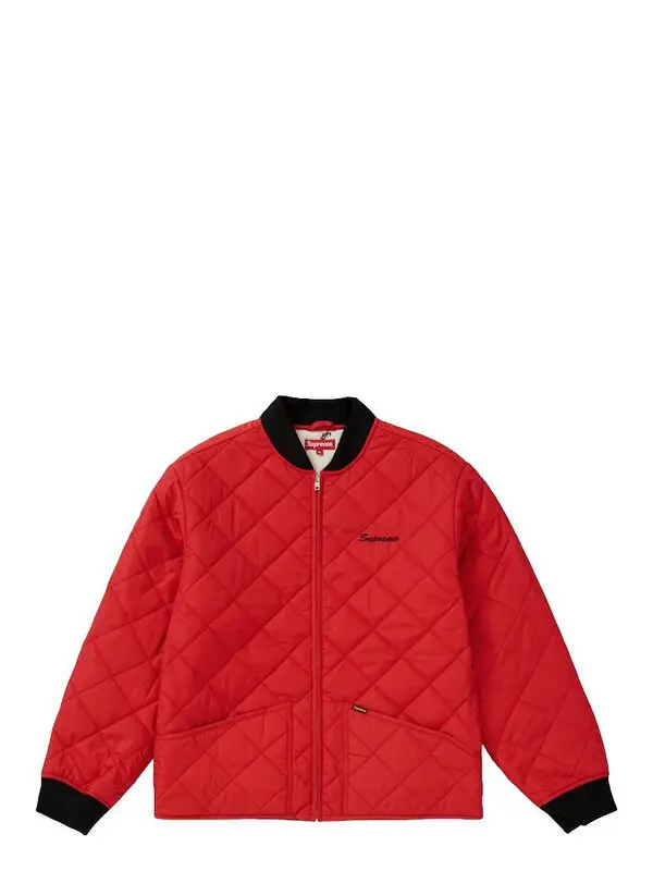 Supreme Dead Prez Quilted Work Jacket - Red