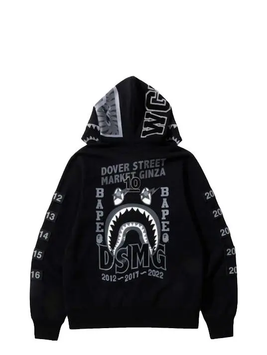 A BATHING APE X Dover Street Market Ginza 10th Anniversary Hoodie - Black