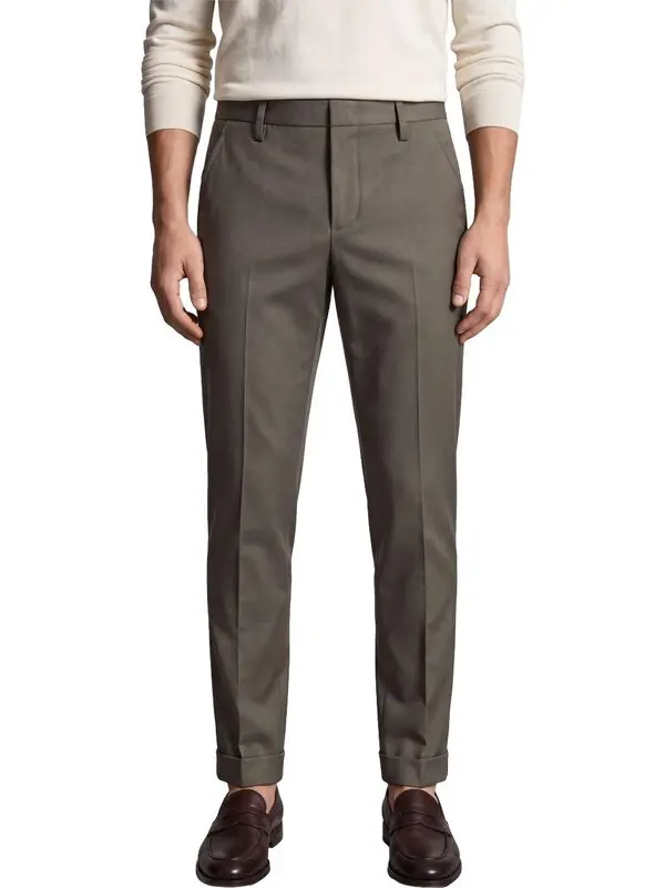 DONDUP Tailored Trousers - Mud