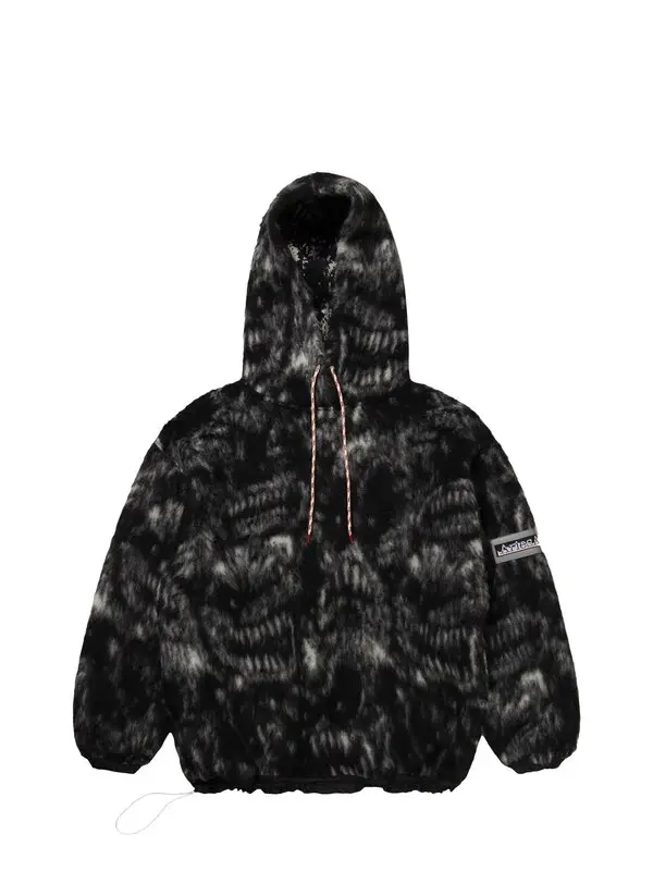 Aries Oversized Fleece Hoodie - Black