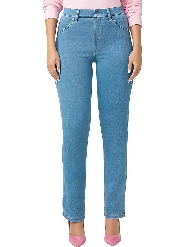Hue High Rise Denim Baby Bootcut Leggings - Sail Blue