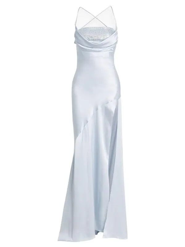 Retrofete Emery Crystal-embellished Gown - Sky Blue