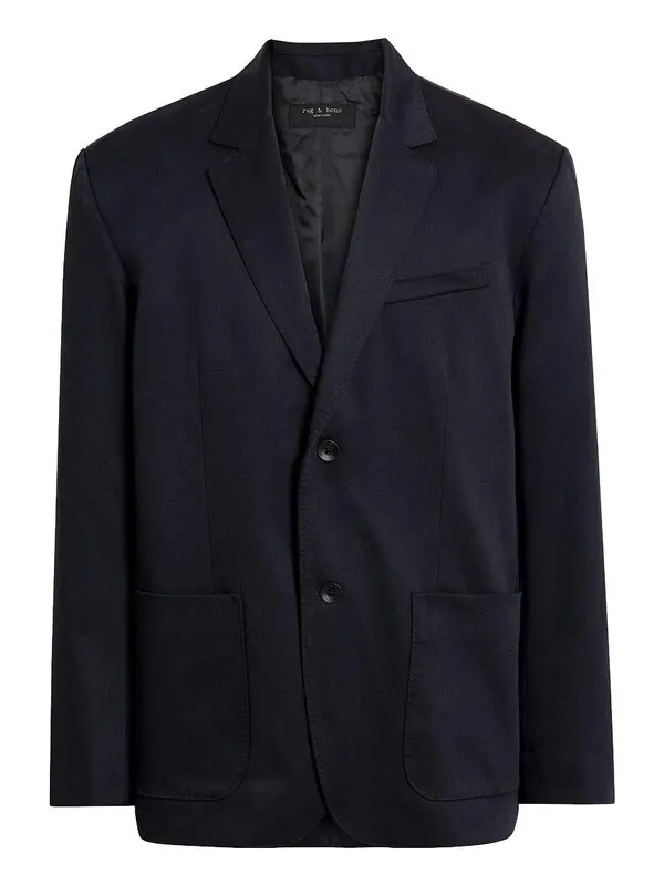 Rag & Bone Woolblend Twill Blazer - Midnight Blue
