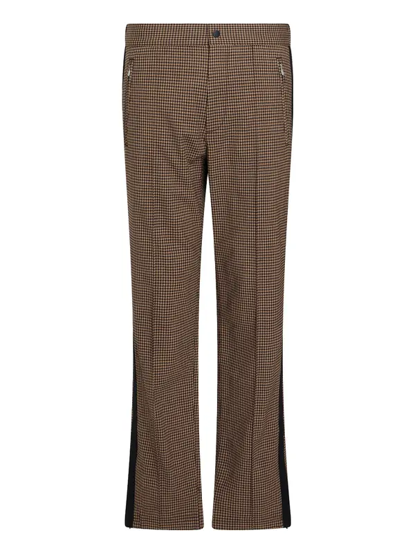 Rag & Bone Zander Houndstooth Wool-blend Twill Pants - Brown