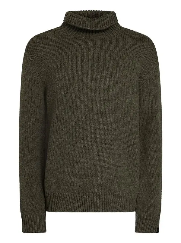 Rag & Bone Baron Wool Turtleneck Sweater - Army Green