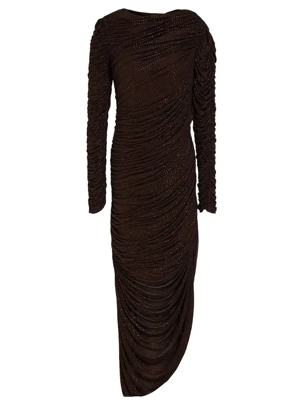 Simkhai Sanders Crystal-embellished Maxi Dress - Chocolate