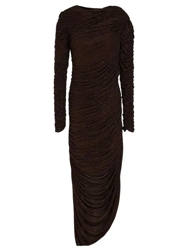 Simkhai Sanders Crystal-embellished Maxi Dress - Chocolate