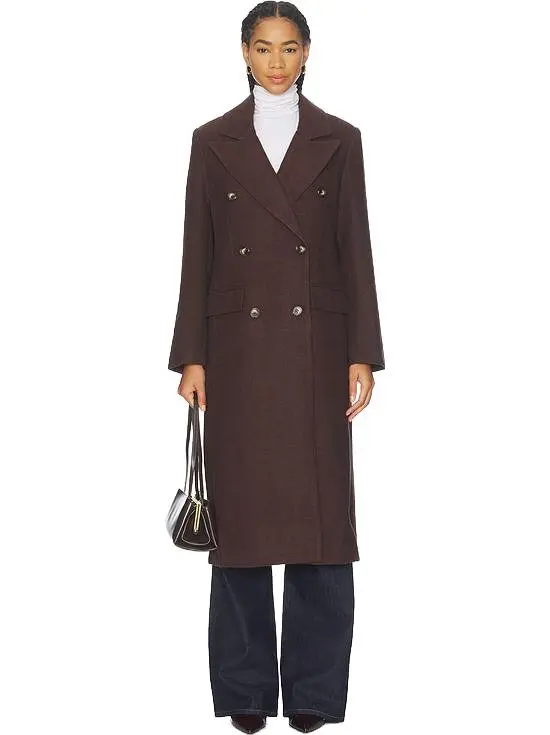 Astr The Label Morana Coat - Plum Brown