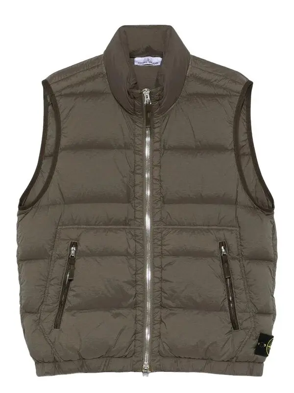 Stone Island Quilted Sleeveless Waistcoat - Green